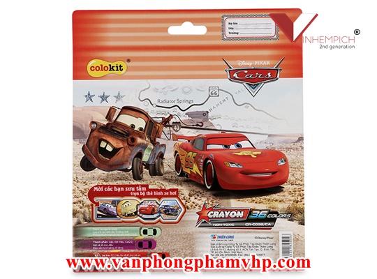 BÚT SÁP MÀU CARS 36 MÀU THIÊN LONG CR-C032 - VĂN PHÒNG PHẨM VINHEMPICH
