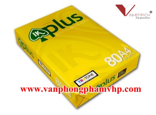 Giấy A4 IK Plus 80gsm - VĂN PHÒNG PHẨM VINHEMPICH