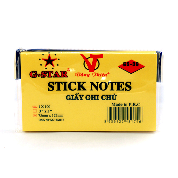 Giấy note G-star 3x5 - VĂN PHÒNG PHẨM VINHEMPICH