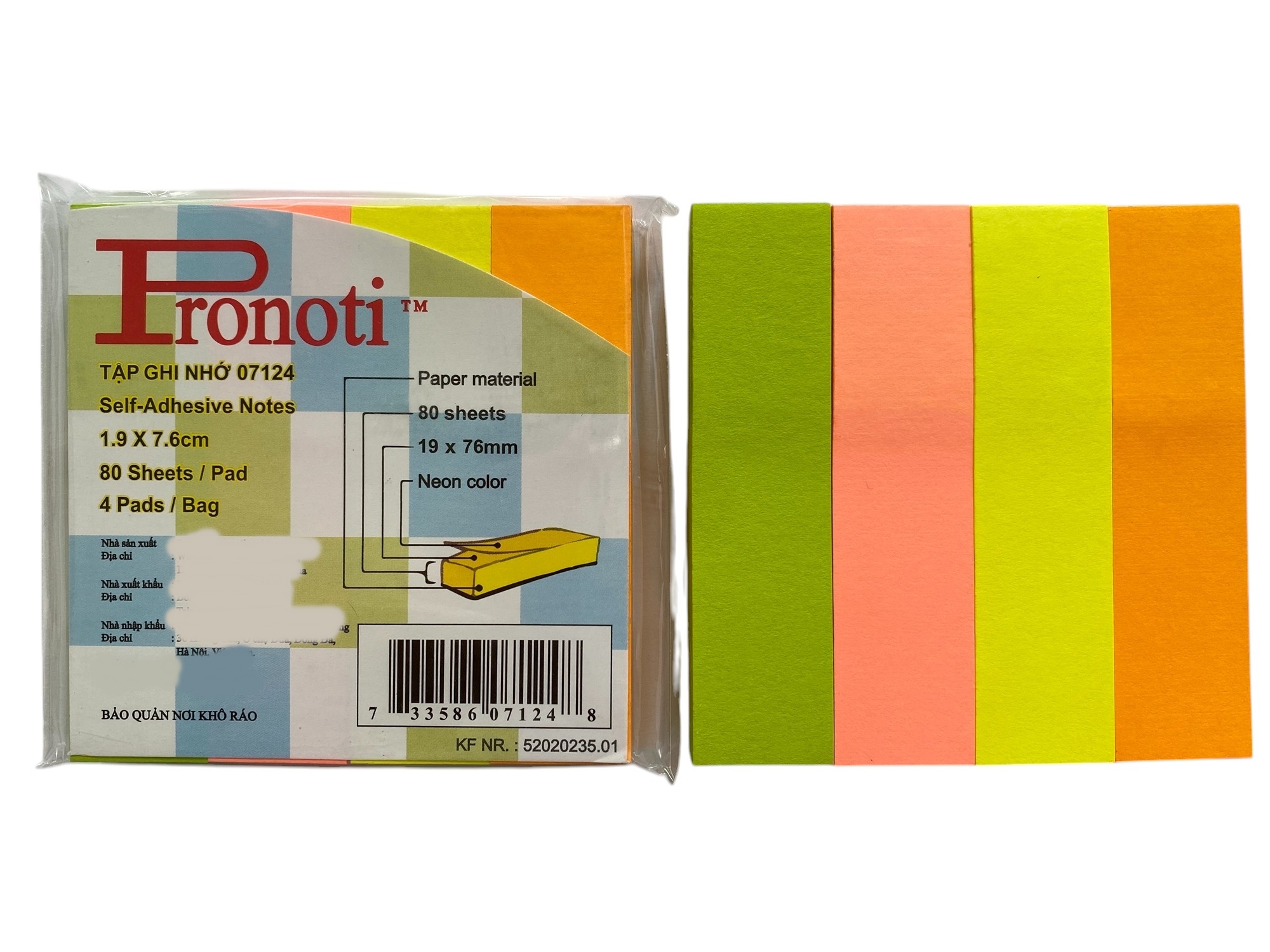 Giấy phân trang 4 màu giấy Pronoti 07124 - VĂN PHÒNG PHẨM VINHEMPICH