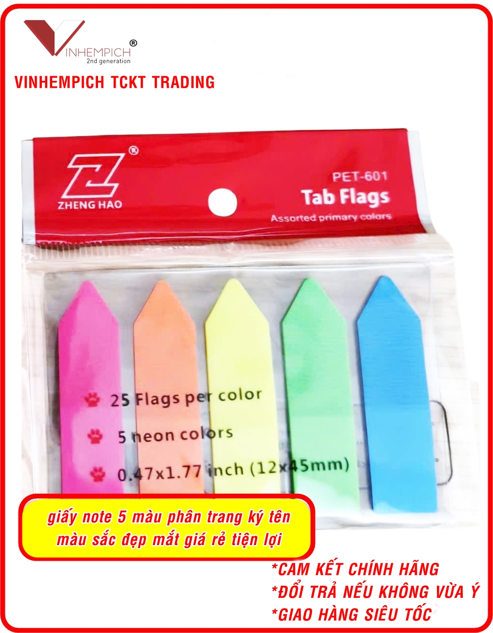 LỐC 10 XẤP Giấy Note 5 màu mũi tên nhựa - Giấy note ghi chú nhiều màu ...