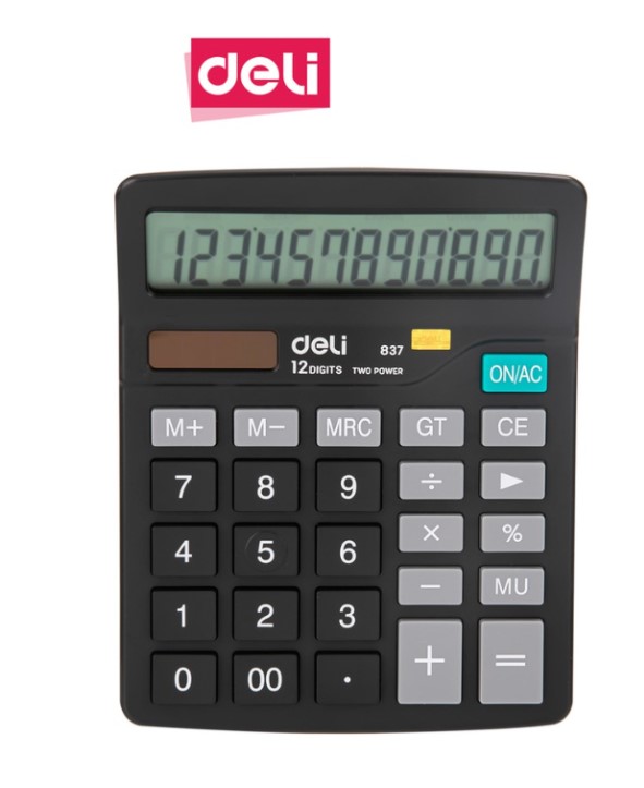 Máy tính 12 số Deli 837 Chính hãng - VĂN PHÒNG PHẨM VINHEMPICH